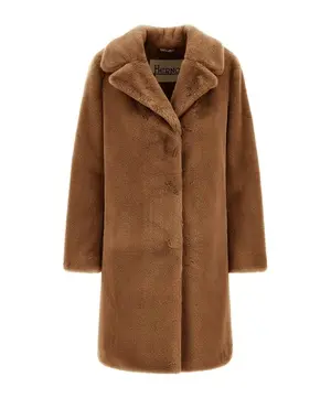 Herno Alpaca Jacket With Fringing - Camel