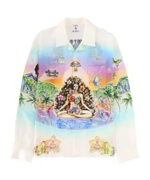 Casablanca Long Sleeve Camp Collar Shirt - Multicolour