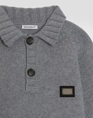 Dolce & Gabbana Polo-neck Logo-plaque Sweater