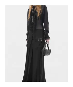 ANN DEMEULEMEESTER Barah Long Comfort Shirt With Lace Ruffles