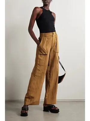 Vince Tencel Lyocell Wide-leg Cargo Pants