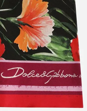 Dolce & Gabbana Floral-print Silk Trousers