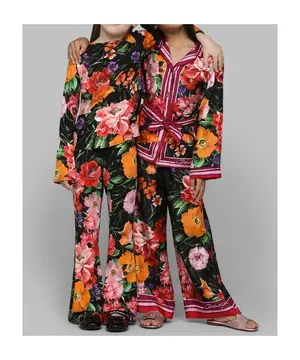 Dolce & Gabbana Floral-print Silk Trousers