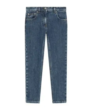 Dolce & Gabbana Logo-plaque Stretch-denim Jeans - Blue