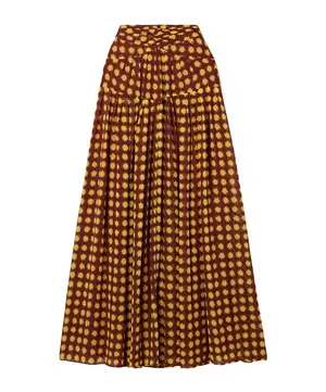 Diane Von Furstenberg Amira Gathered Printed Recycled-chiffon Maxi Skirt - No