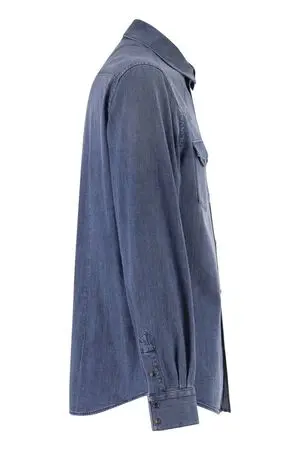 Peserico Long-sleeve Denim Shirt