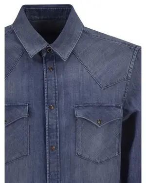 Peserico Long-sleeve Denim Shirt