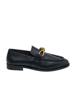Bottega Veneta Round Head Loafer Shoes - Black