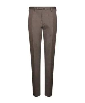 Incotex Slim Fit Tweed Pants - Brown