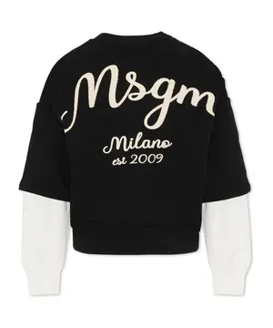 MSGM Double-layered Logo Sweatshirt