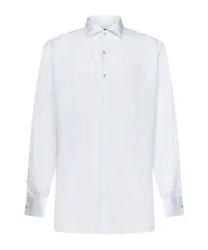 LARDINI Long Sleeve Buttoned Shirt - White