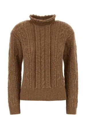Moncler Biscuit Alpaca Blend Sweater - Brown