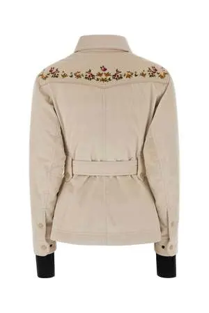 Moncler Sand Corduroy Olenne Down Jacket