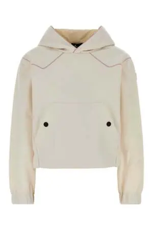 Moncler Ivory Flannel Sweatshirt - White