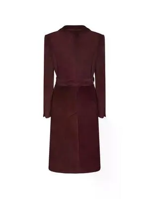 Tagliatore Double-breasted Belted Coat - Red