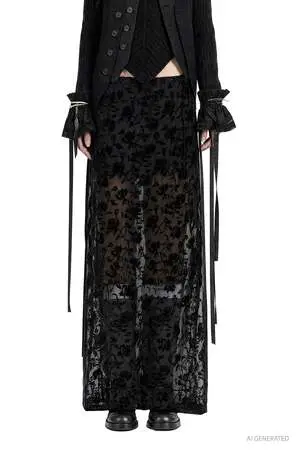 ANN DEMEULEMEESTER Eveline Long Bias Skirt - Black