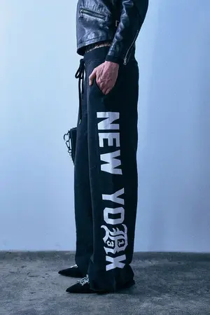 R13 New York 13 Wide Leg Sweatpant