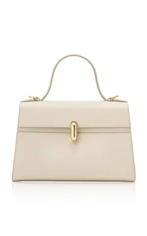 Savette Small Soft Symmetry In Smooth Calf Leather - Ivory