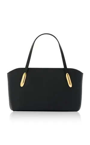 Savette Small Arch Bag In Milled Calf Leather - Black
