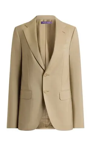 Ralph Lauren Maguire Single-breasted Wool-blend Blazer - Neutral