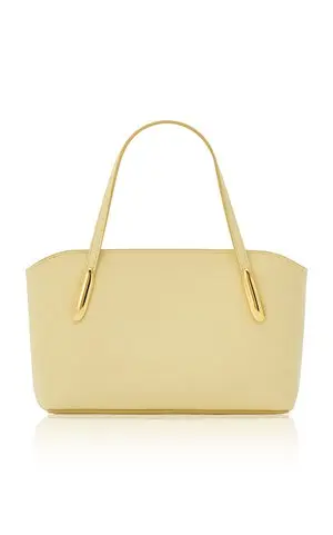 Savette Small Arch Bag In Matte Calf Leather - Yellow