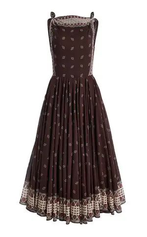 Altuzarra Carlene Cotton Midi Dress - Brown