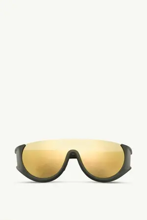 Moncler Pulser Wraparound Sunglasses Grey
