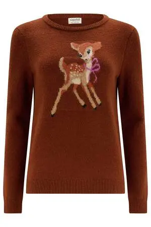 SUGARHILL BRIGHTON Kia Sweater Deer - Brown
