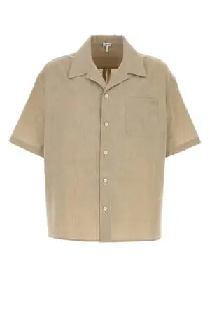 Loewe Sand Wool Blend Shirt - Brown