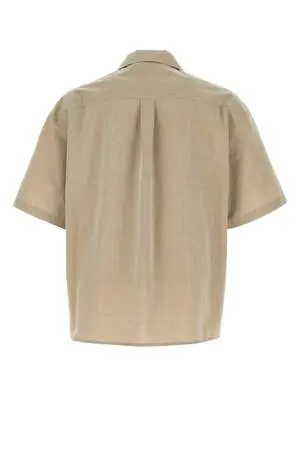 Loewe Sand Wool Blend Shirt - Brown