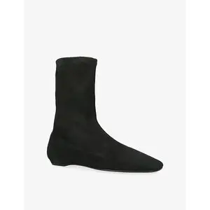THE ROW Cindy Stretch-suede Ankle Boots