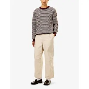 Nn07 Russell Stripe Crew Neck Wool-blend Knit Jumper