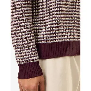 Nn07 Russell Stripe Crew Neck Wool-blend Knit Jumper