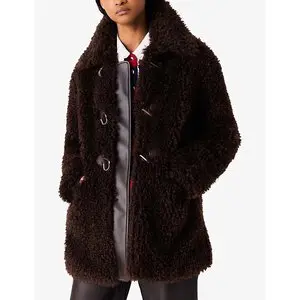 Maje Straight Mid-length Faux-fur Coat