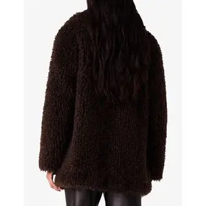 Maje Straight Mid-length Faux-fur Coat