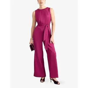 PHASE EIGHT Janine Wide-leg Satin Jumpsuit