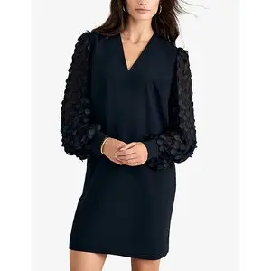 PHASE EIGHT Laura Textured-sleeve Woven Mini Dress