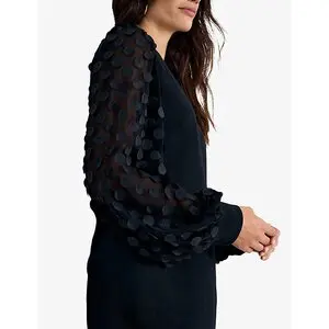 PHASE EIGHT Laura Textured-sleeve Woven Mini Dress