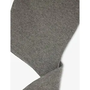 FWSS Tie Up Knitted Merino-wool Hood - Mid Grey
