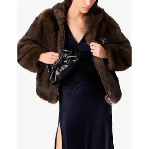 Maje Hooded Relaxed-fit Faux-fur Jacket