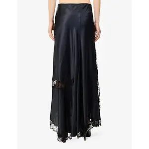 Isabel Marant Étoile Alexandra Lace-trim Silk Maxi Skirt