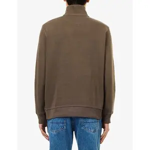 Gant Sacker Rib Half-zip Cotton-jersey Sweatshirt