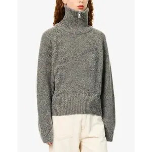 Samsøe Samsøe Saamandy Zip Turtleneck Wool-blend Jumper