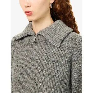 Samsøe Samsøe Saamandy Zip Turtleneck Wool-blend Jumper