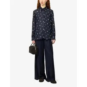Max Mara Printed Motif Silk Shirt