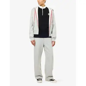 OSCAR OUYANG Military Stripe Panel Cotton-jersey Hoody