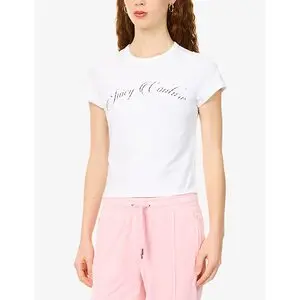 Juicy Couture Script Diamanté-logo Jersey Baby T-shirt
