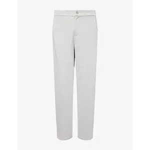 OSCAR OUYANG Stripe Panel Cotton-jersey Jogging Bottoms - Grey