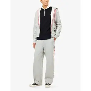 OSCAR OUYANG Stripe Panel Cotton-jersey Jogging Bottoms