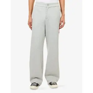 OSCAR OUYANG Stripe Panel Cotton-jersey Jogging Bottoms